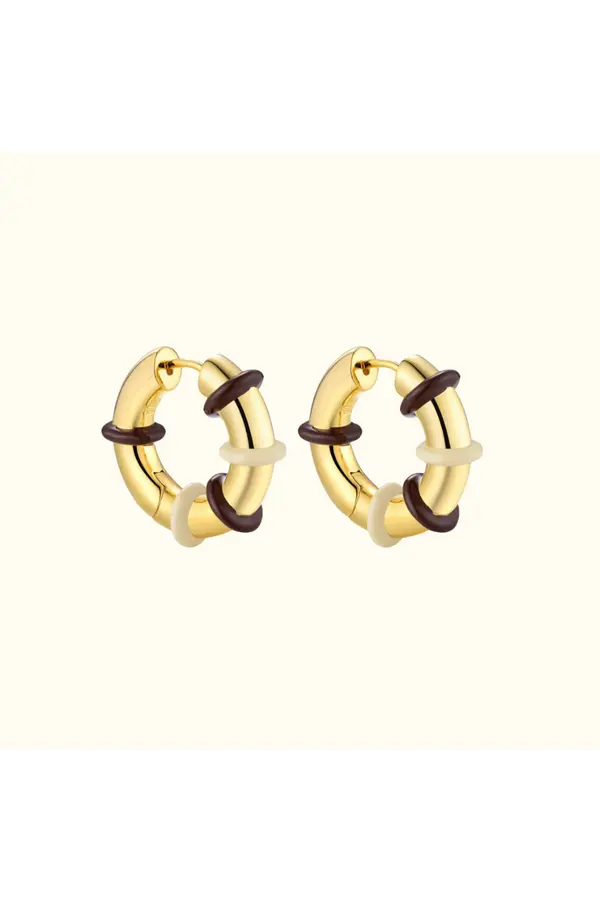 NORTON AND HODGES Hula Hoops In Gold - Brown