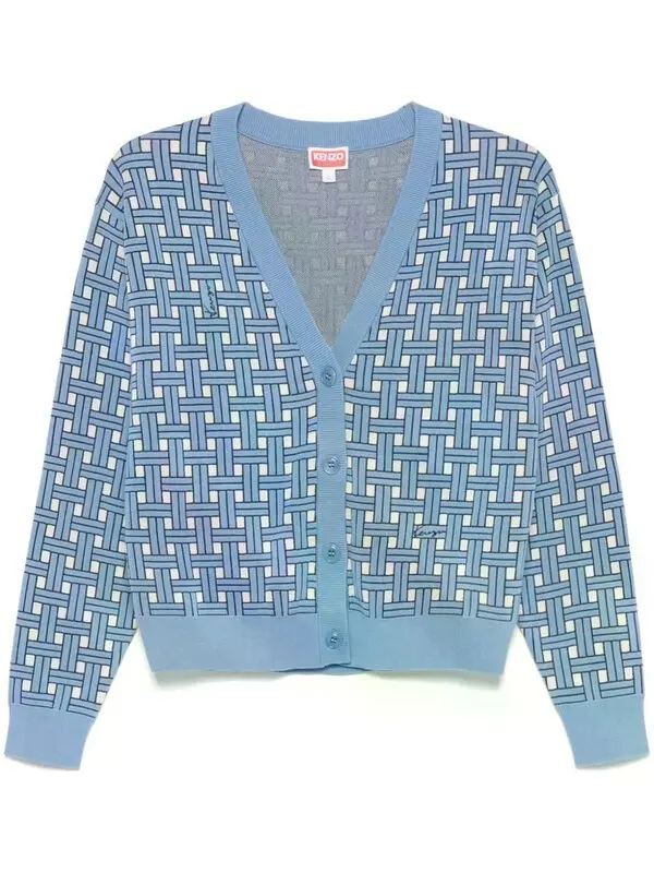 Kenzo Weave Cardigan - Blue