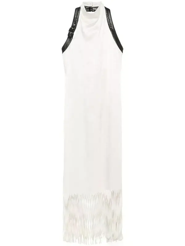 Nanushka Fringed Halterneck Midi Dress