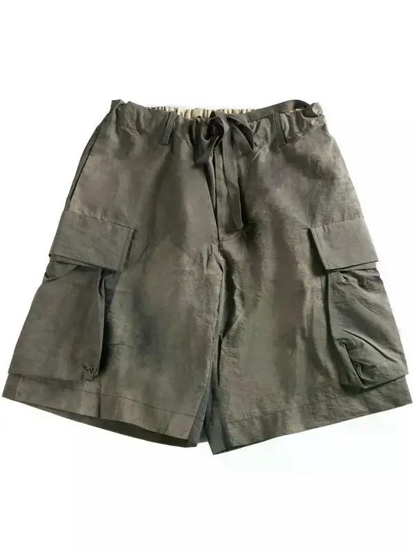 UMA WANG Faded-effect Cargo Shorts - Grey