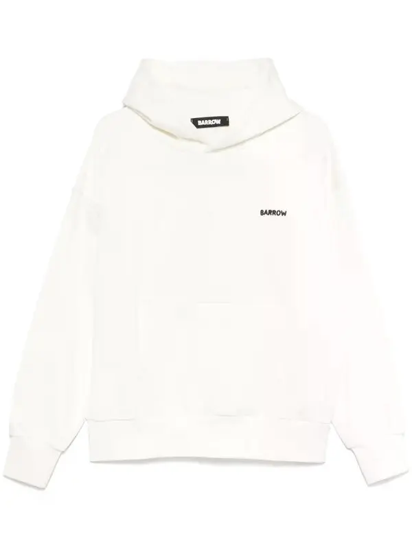 BARROW Logo-print Hoodie - Neutrals