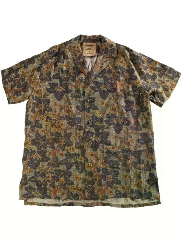 UMA WANG Floral-print Shirt - Green