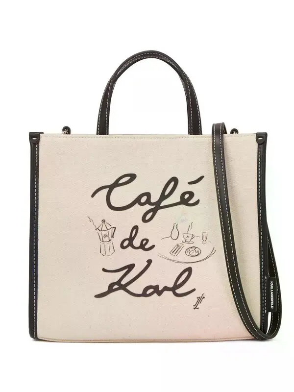 Karl Lagerfeld X Jorge Parra Canvas Tote - Neutrals