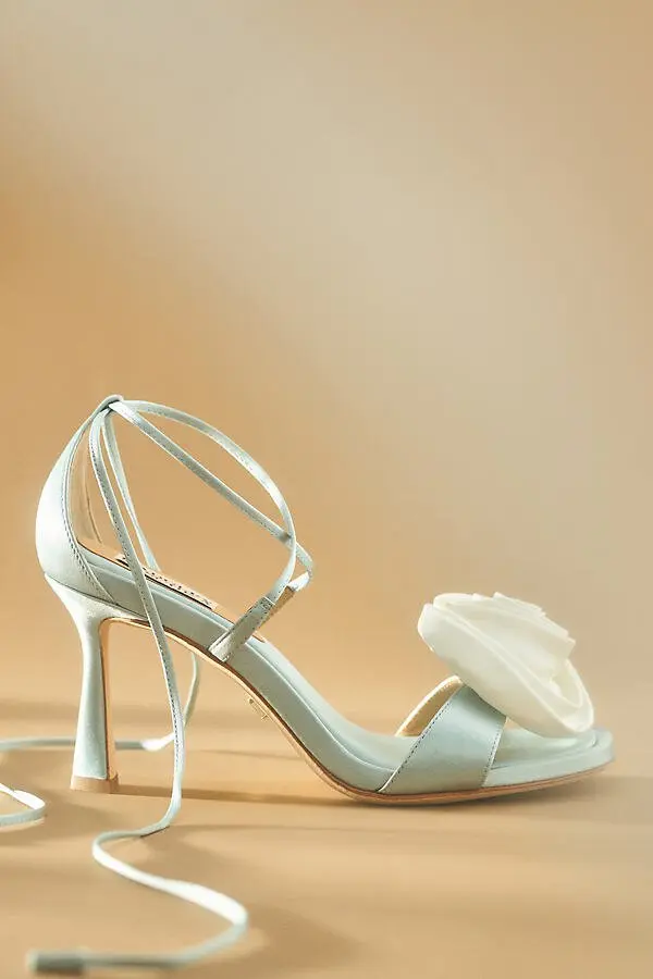 Badgley Mischka Janelle Rosette Heels - Light Blue