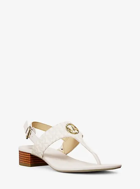 Michael Kors Hannah T-strap Sandals - Natural