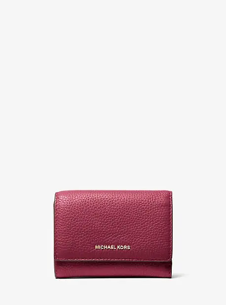 Michael Kors Bryant Medium Pebbled Leather Wallet - Purple