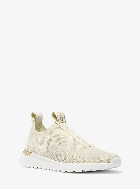 Michael Kors Bodie Metallic Knit Slip-on Sneaker - Gold