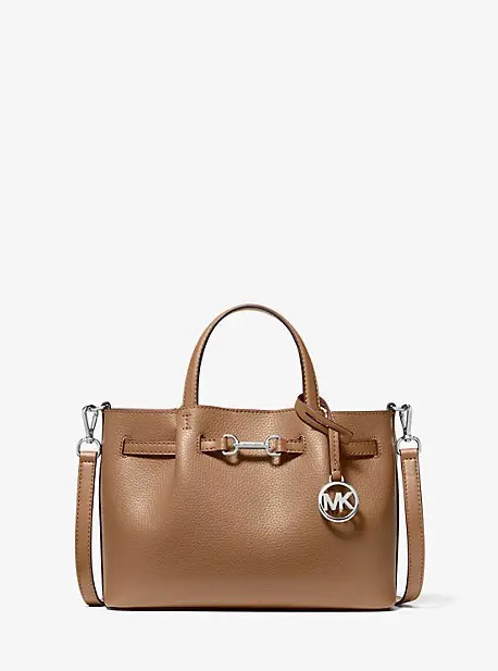 Michael Kors Carson Small Pebbled Leather Satchel - Brown