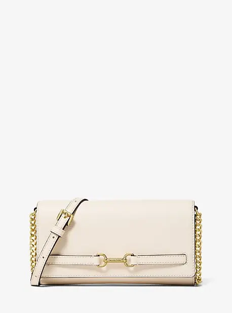 Michael Kors Carson Large Pebbled Leather Convertible Crossbody Bag - Natural