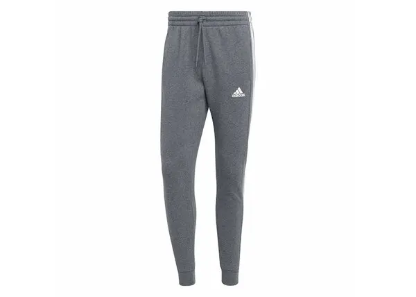 Adidas Essentials Fleece 3stripes Tapered Cuff Pants - Dark Grey Heather