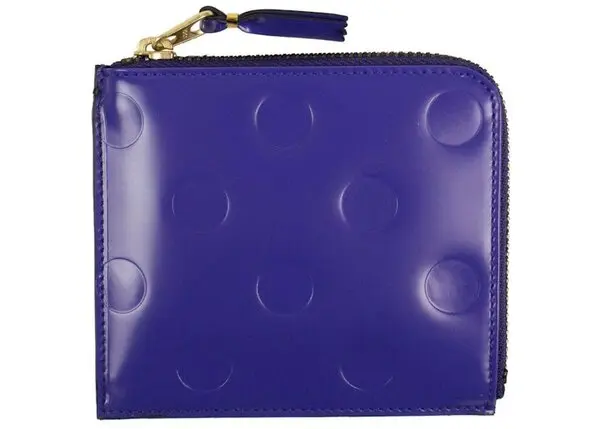 Comme Des Garçons Sa3100ne Wallet Polka Dots Embosssed - Purple