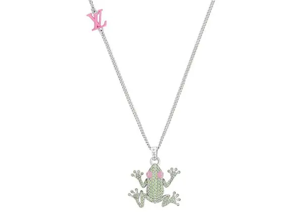 LOUIS VUITTON Crazy Animals Necklace - Silver/green