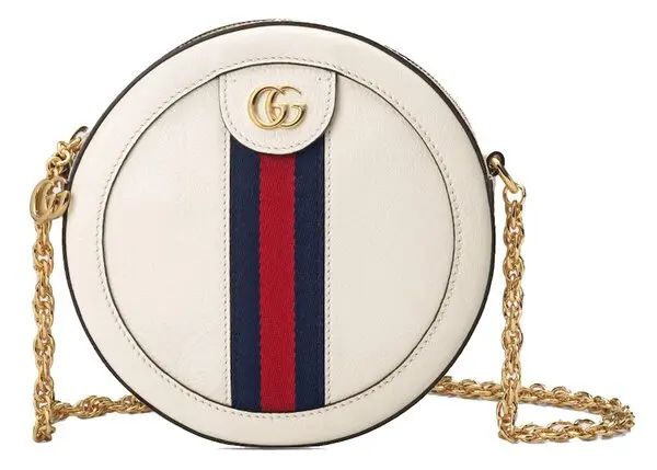Gucci Ophidia Round Mini Shoulder Bag - White