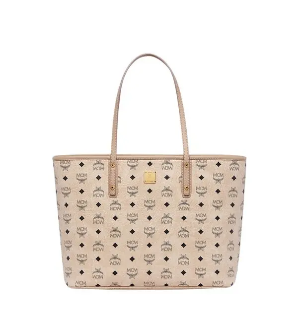 Mcm Anya Top Zip Shopper Visetos Medium