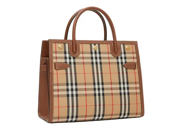 Burberry Vintage Check Two-handle Title Mini Bag