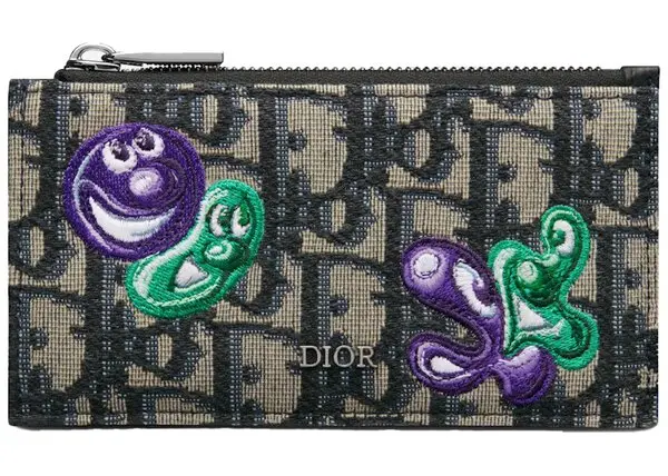 Dior X Kenny Scharf Zipped Card Holder