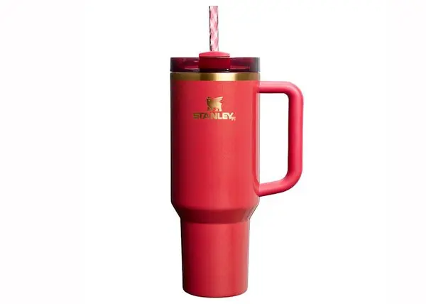 STANLEY Flowstate Quencher 40oz Tumbler - Scarelet Red Tinsel