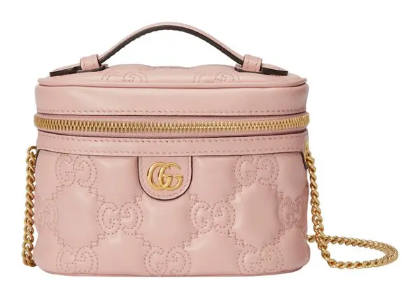 Gucci Gg Matelassé Mini Top Handle Bag - Light Pink