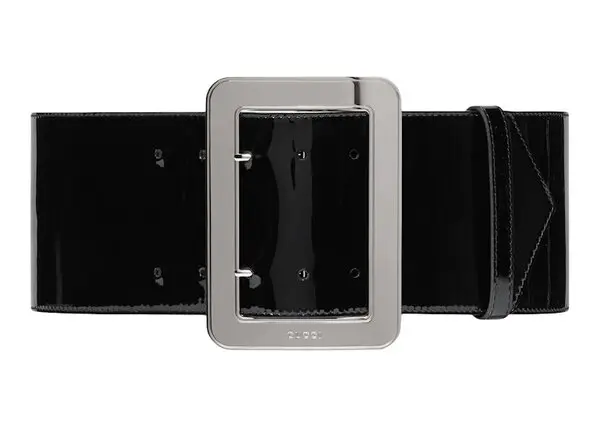 Gucci Patent Wide Belt - Black