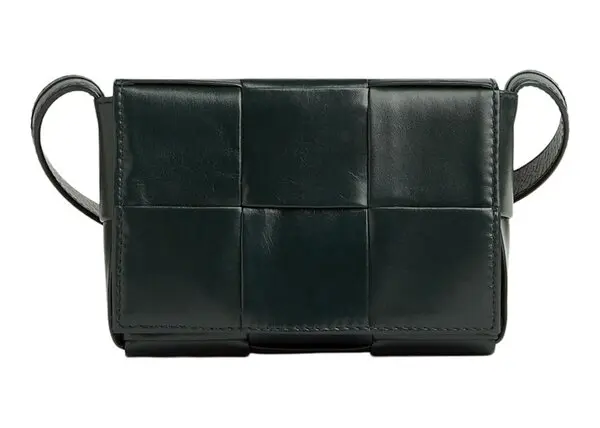Bottega Veneta Candy Cassette Crossbody Bag Mini Intreccio - Inkwell