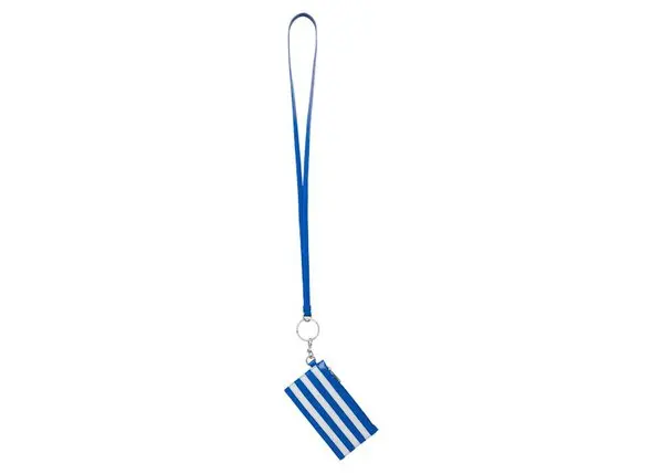 Balenciaga X Adidas Card Case On Keychain - Blue/white