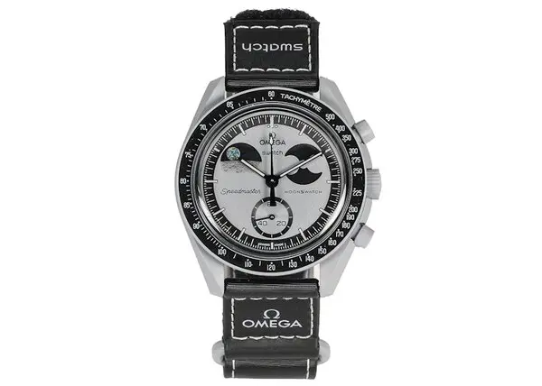 SWATCH X Omega Mission To Earthphase Strap Watch