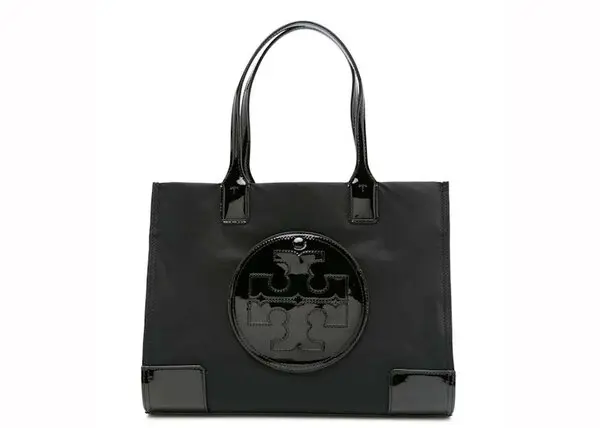 Tory Burch Ella Patent Small Tote - Black