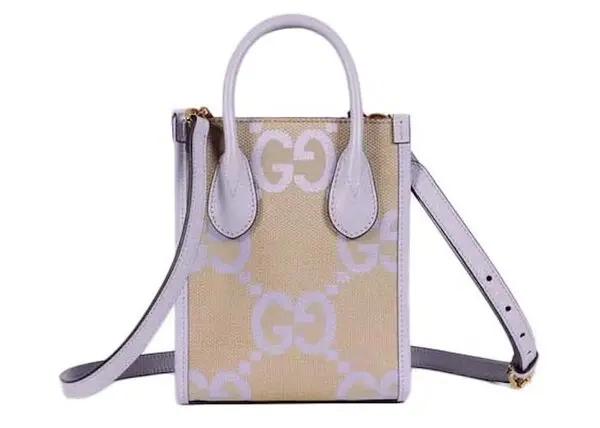 Gucci Jumbo Gg Mini Tote Bag - Beige/lilac