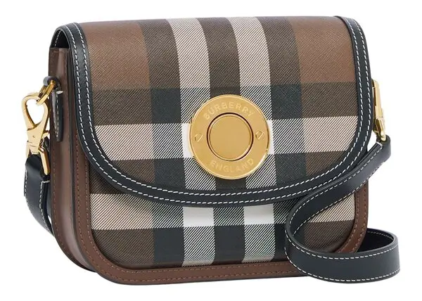 Burberry Check And Leather Elizabeth Bag Small