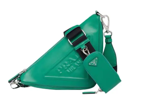 Prada Triangle Leather Shoulder Bag