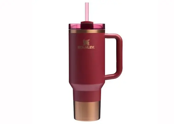 STANLEY Comfort & Joy Collection Flowstate Holiday Quencher 40oz Tumbler - Gilded Pomegranate