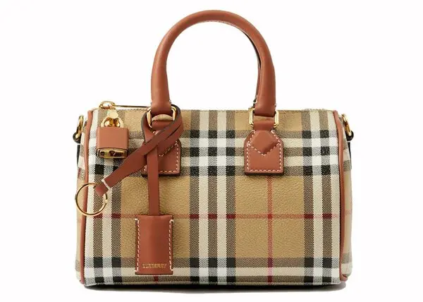 Burberry Mini Check Bowling Bag - Vntg Chk/briar Brown