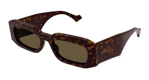 Gucci Tortoise Rectangle Frame Sunglasses