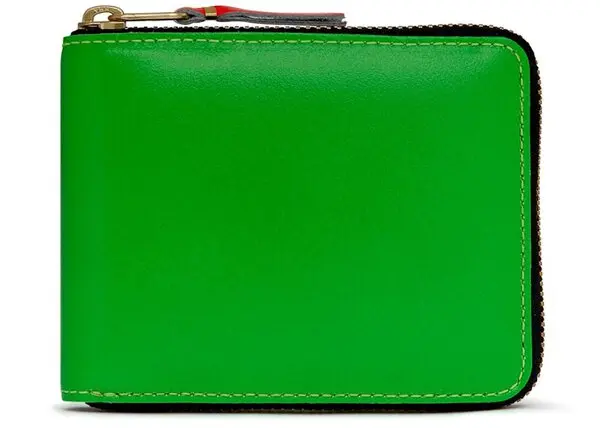 Comme Des Garçons Sa7100sf Super Fluo Wallet - Green