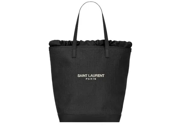 Saint Laurent Teddy Shopping Bag Raffia