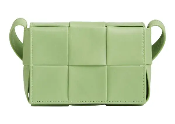 Bottega Veneta Candy Cassette Crossbody Bag Mini Intreccio - Pistachio