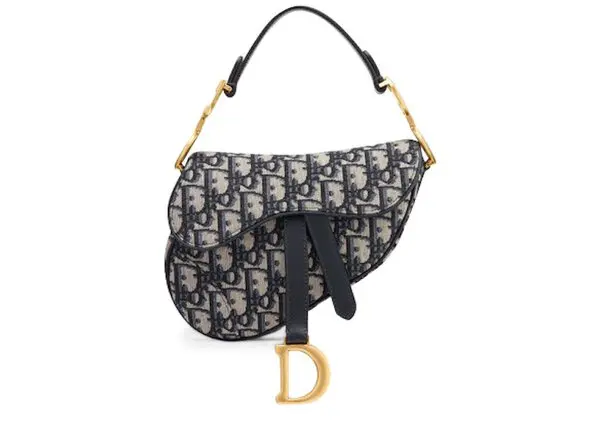 Dior Oblique Saddle Bag Mini - Blue