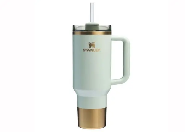 STANLEY Comfort & Joy Collection Flowstate Holiday Quencher 40oz Tumbler - Gilded Celadon