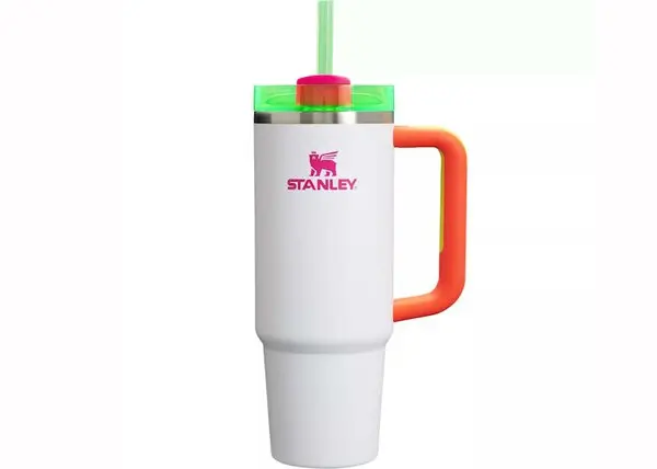 STANLEY The Spring Fling Collection Flowstate Quencher 30oz Tumbler - White Neon