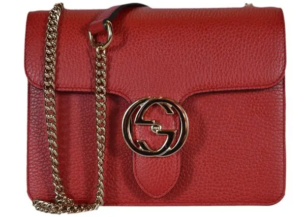 Gucci Interlocking G Shoulder Bag Small - Red