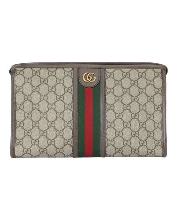 Gucci Ophidia Zipped Pouch - Beige/ebony