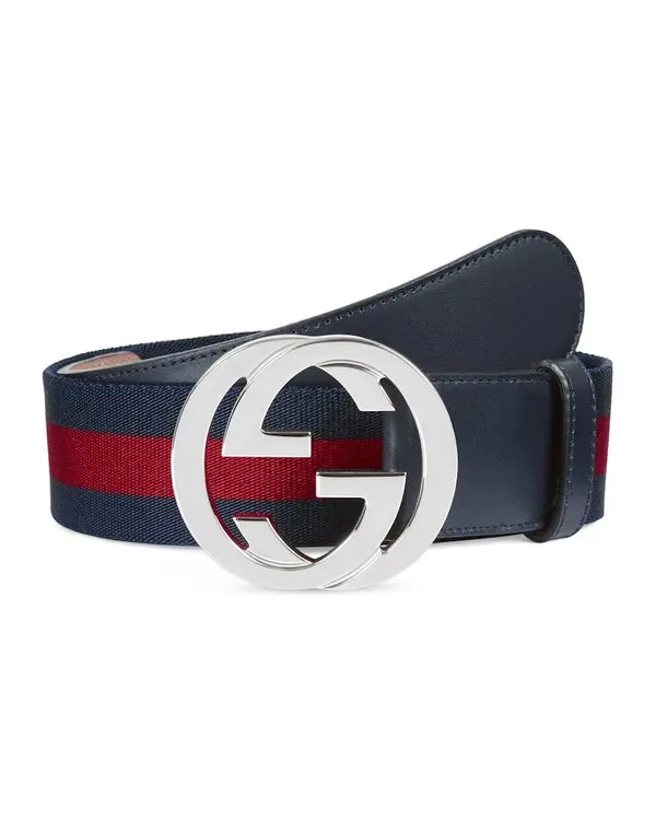 Gucci Web Belt With Palladium G Buckle