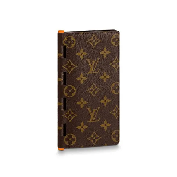 LOUIS VUITTON Brazza Wallet Hinge Monogram Solar Ray Orange