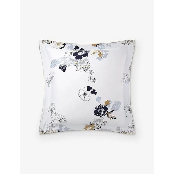 YVES DELORME Eclipses Floral Oxford Cotton-sateen Pillow Case