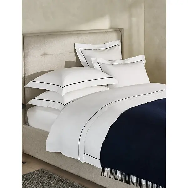 THE WHITE COMPANY Luxury Fringe-trim Brushed Wool-blend Throw