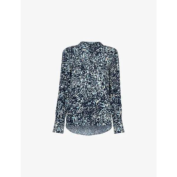 Whistles Leopard Swirl-print Satin Shirt - Multi-coloured