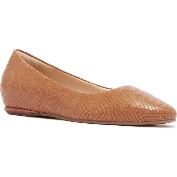 FRANKIE4 Dorset Flat - Tan Snake Emboss
