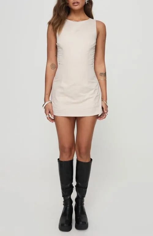 Princess Polly Yumiko Skirted Organic Cotton Romper - Cream