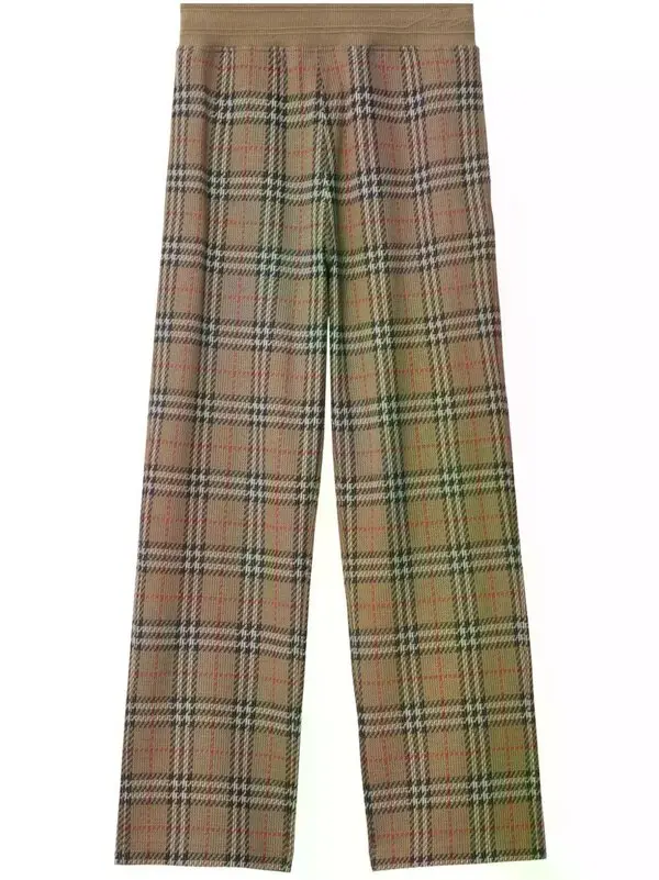 Burberry Check Track Pants - Neutrals