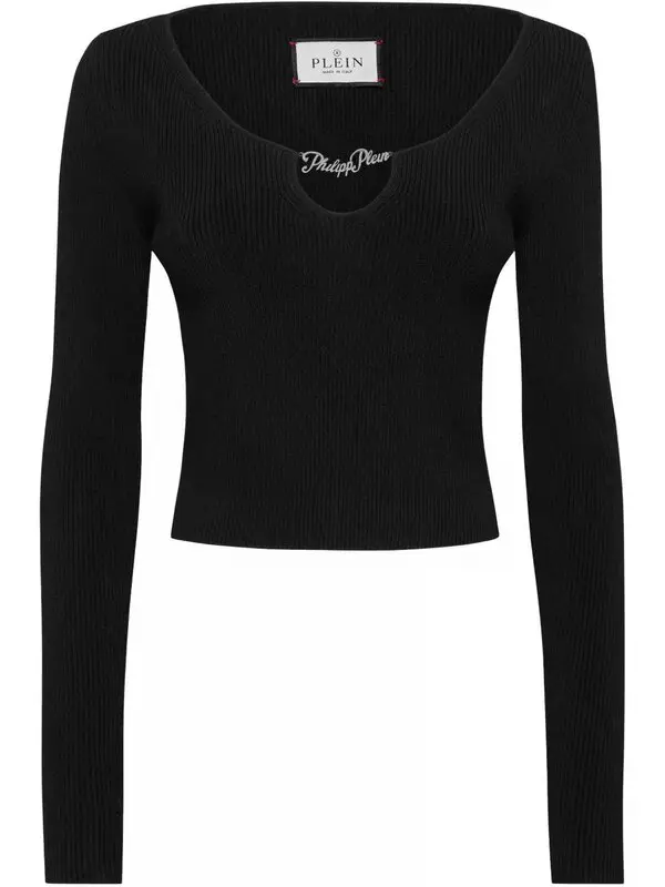 Philipp Plein Cropped Top - Black